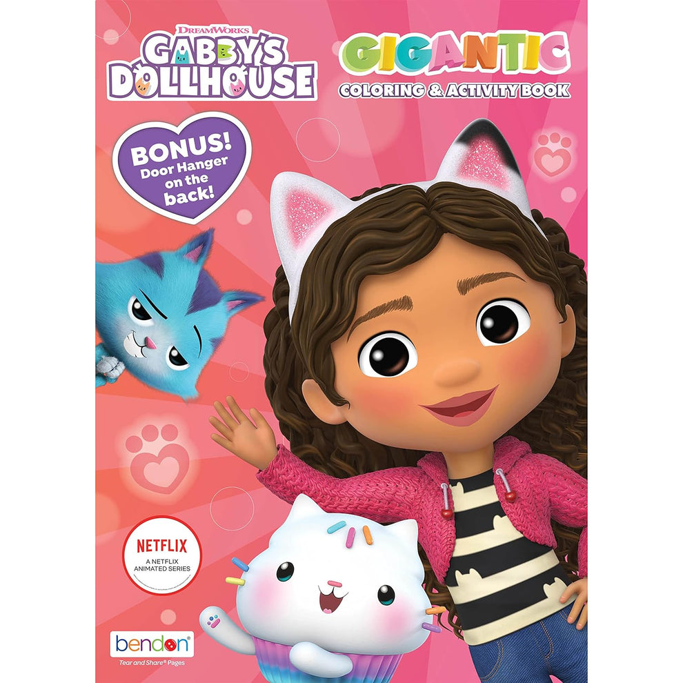Gabby’s Dollhouse Giant Activity kit includes: 5 crayons, 1 Foldout po ...